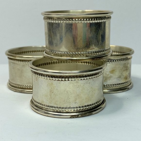 Dining | Vintage Beaded Sterling Silver 925 Serviette Holder Napkin ...